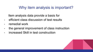 Item analysis in education | PPTX