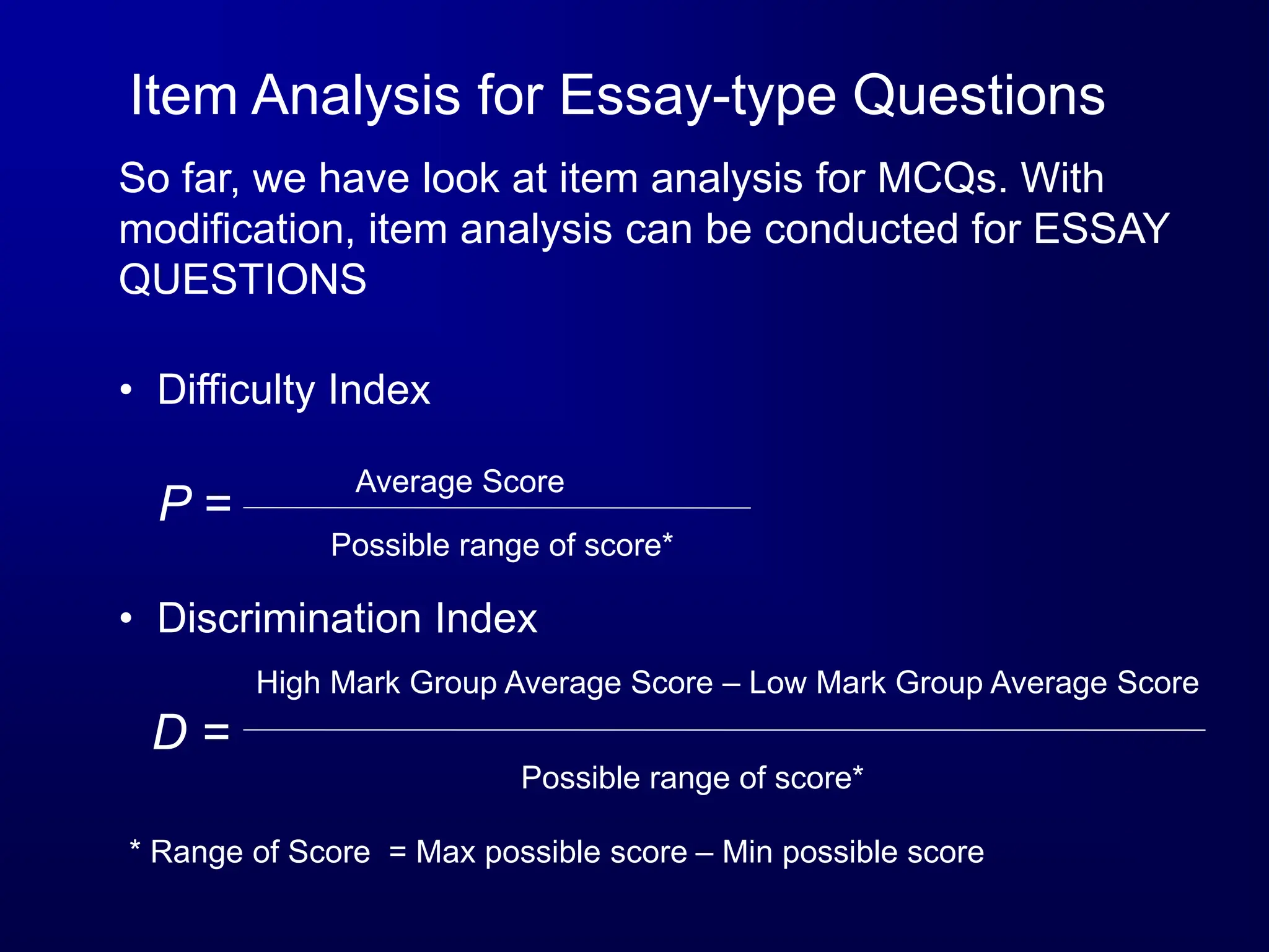 Nota Item Analysis Essay ,jenis-jenis soalan | PPT