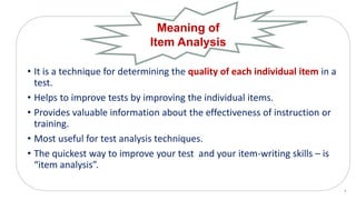 Item Analysis | PPTX