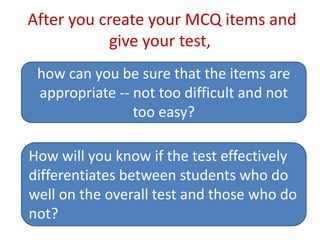 Item analysis in MCQs | PPTX