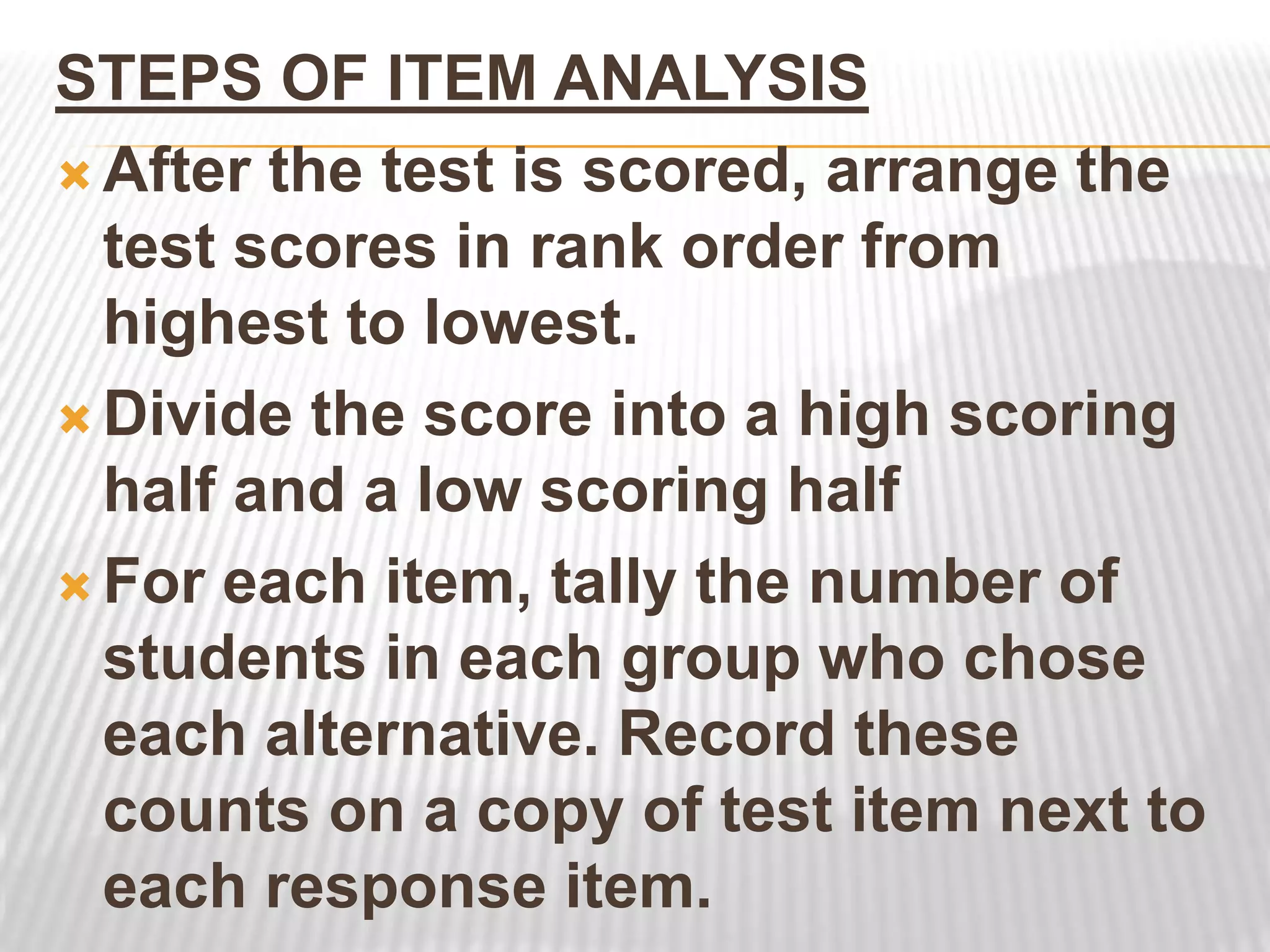 Item analysis ppt | PPTX