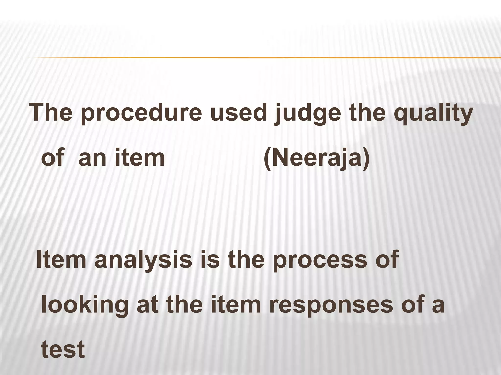 Item analysis ppt | PPTX