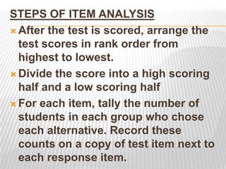 Item analysis ppt | PPTX