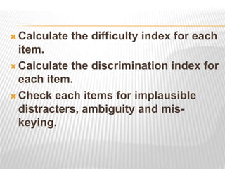 Item analysis ppt | PPTX