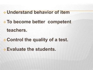 Item analysis ppt | PPTX