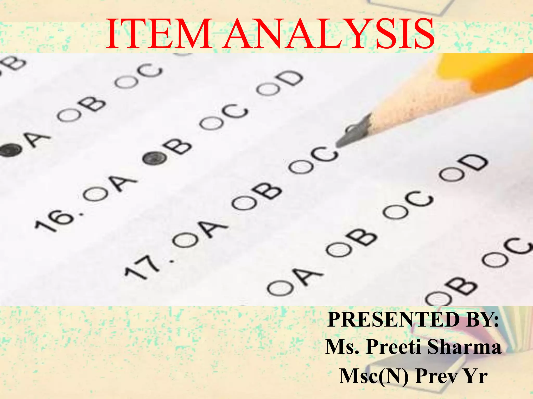 Item analysis ppt | PPTX