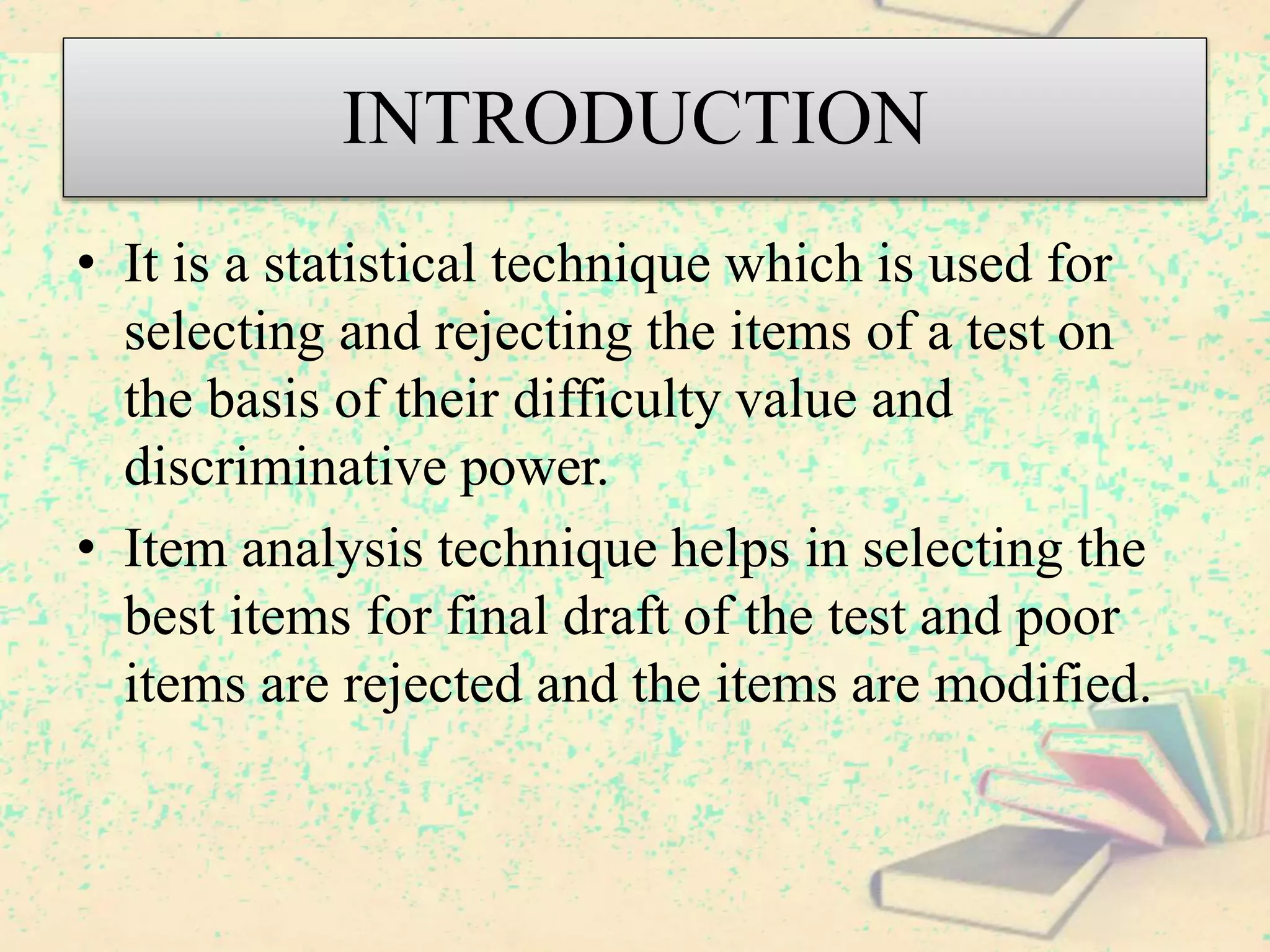 Item analysis ppt | PPTX