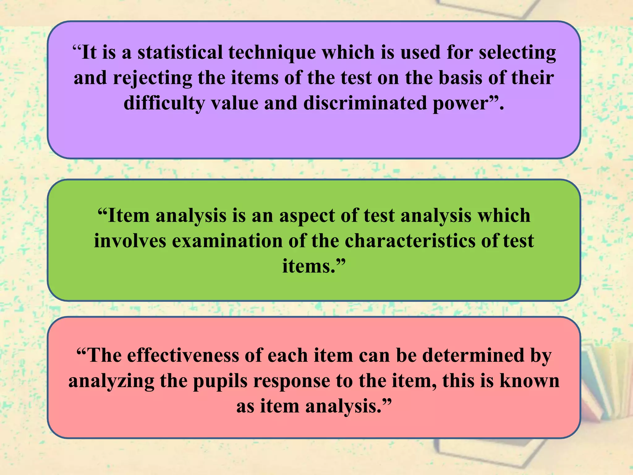 Item analysis ppt | PPTX