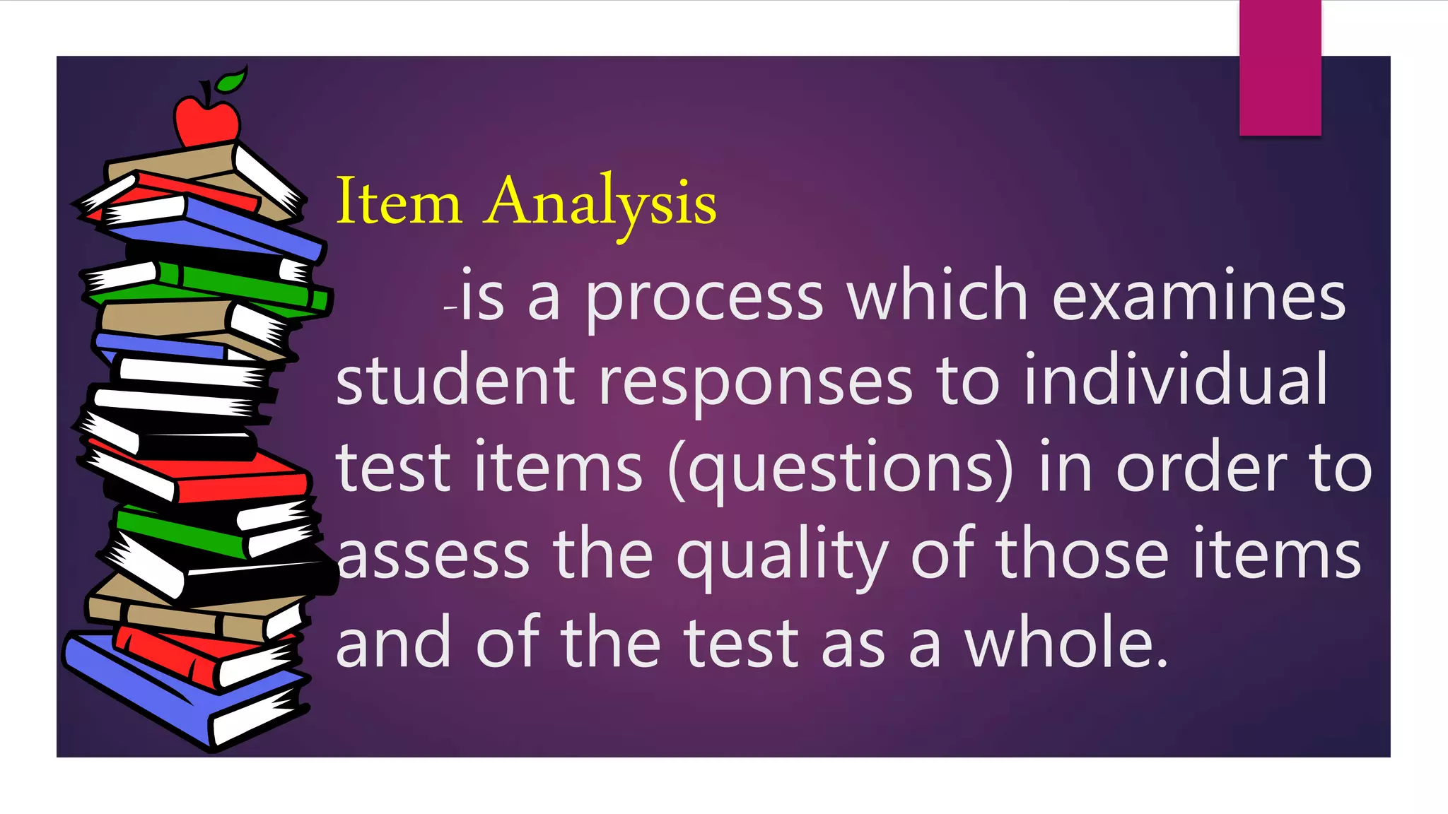 Item analysis presentation | PPTX