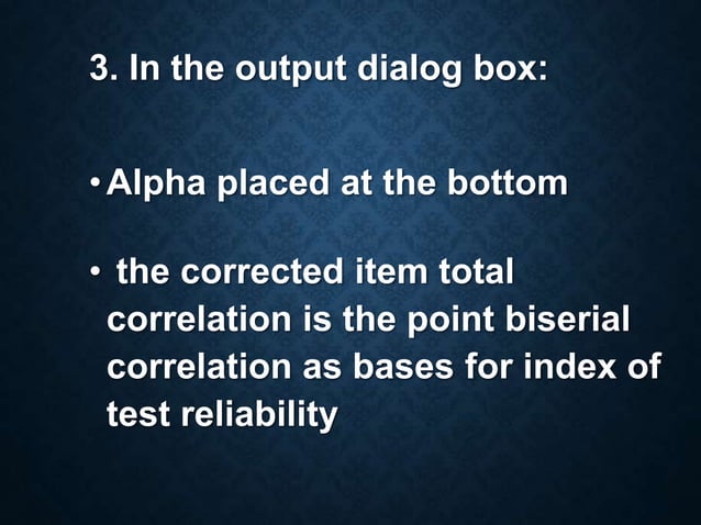 Item analysis with spss software | PPTX | Standardized Testing ...