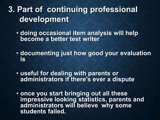 Item analysis with spss software | PPTX