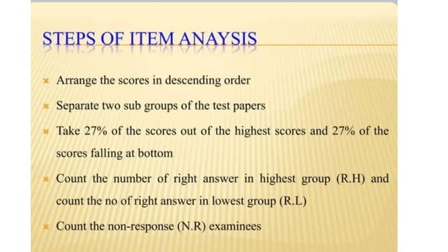 Item Analysis Presentation of Quarterly Examination | PPT