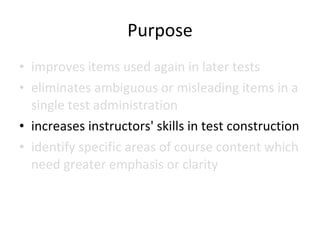 Item and Distracter Analysis | PPT