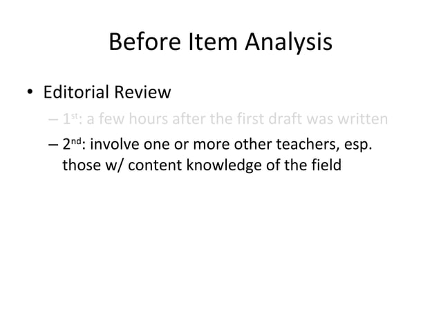 Item and Distracter Analysis | PPT