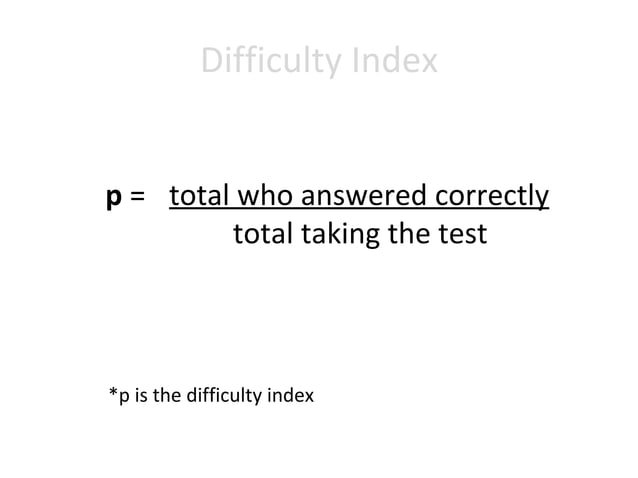 Item and Distracter Analysis | PPT