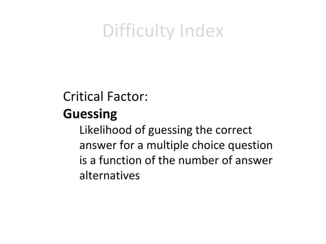Item and Distracter Analysis | PPT