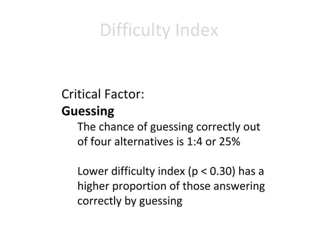 Item and Distracter Analysis | PPT