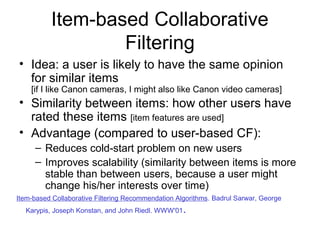 Item based approach | PPT