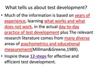 Item development.pdf for national examination development | PDF