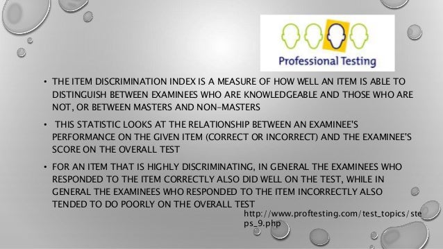 Item discrimination