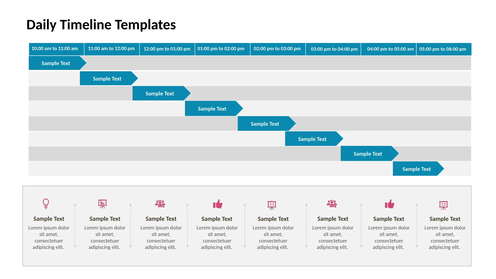 Daily Gantt Chart PowerPoint Templates | PPT