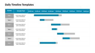 Daily Gantt Chart PowerPoint Templates | PPTX