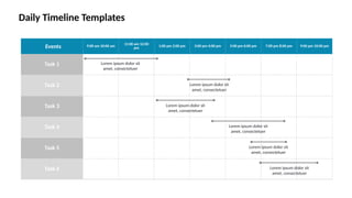 Daily Gantt Chart PowerPoint Templates | PPTX
