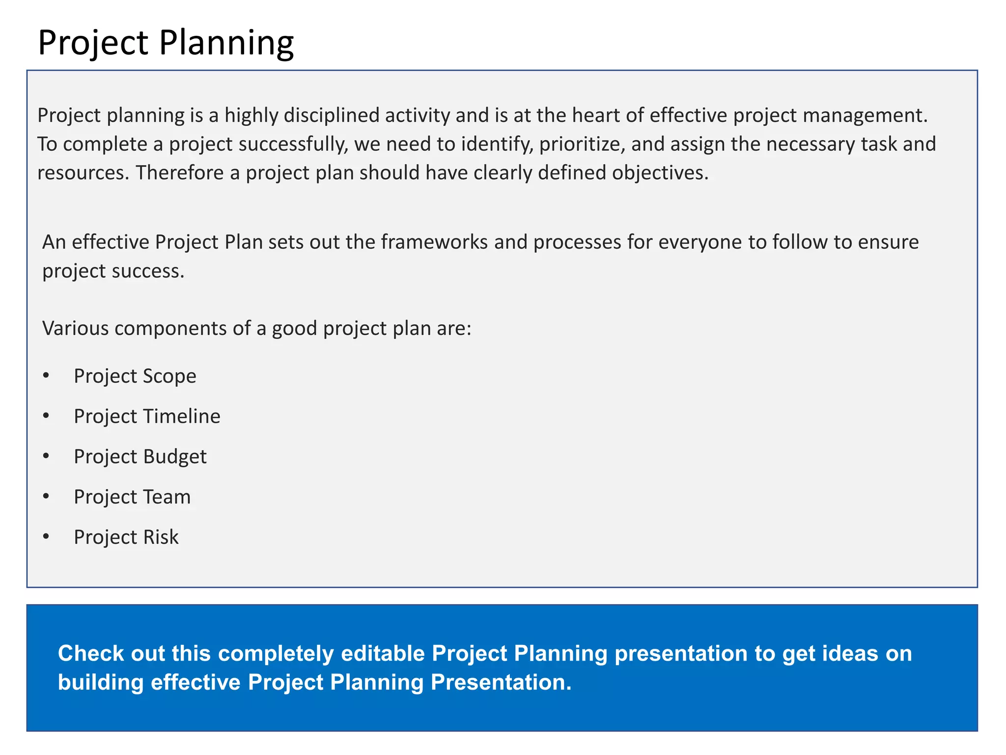 Project Management Plan Presentation | Project Planning Templates ...