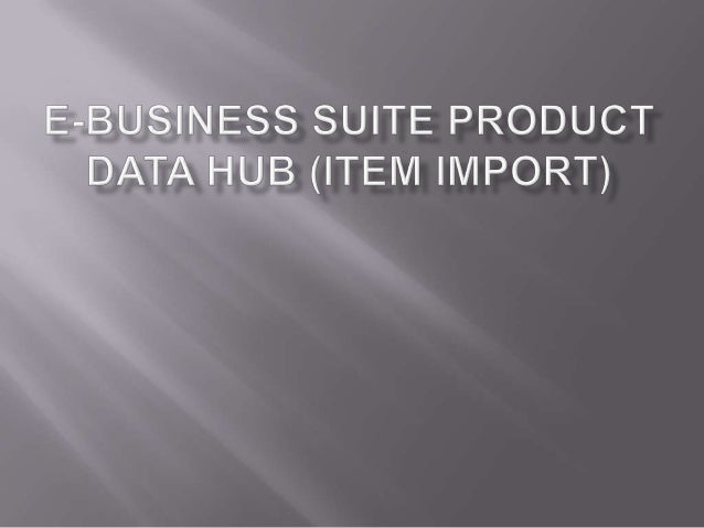 Item import in Product Data Hub