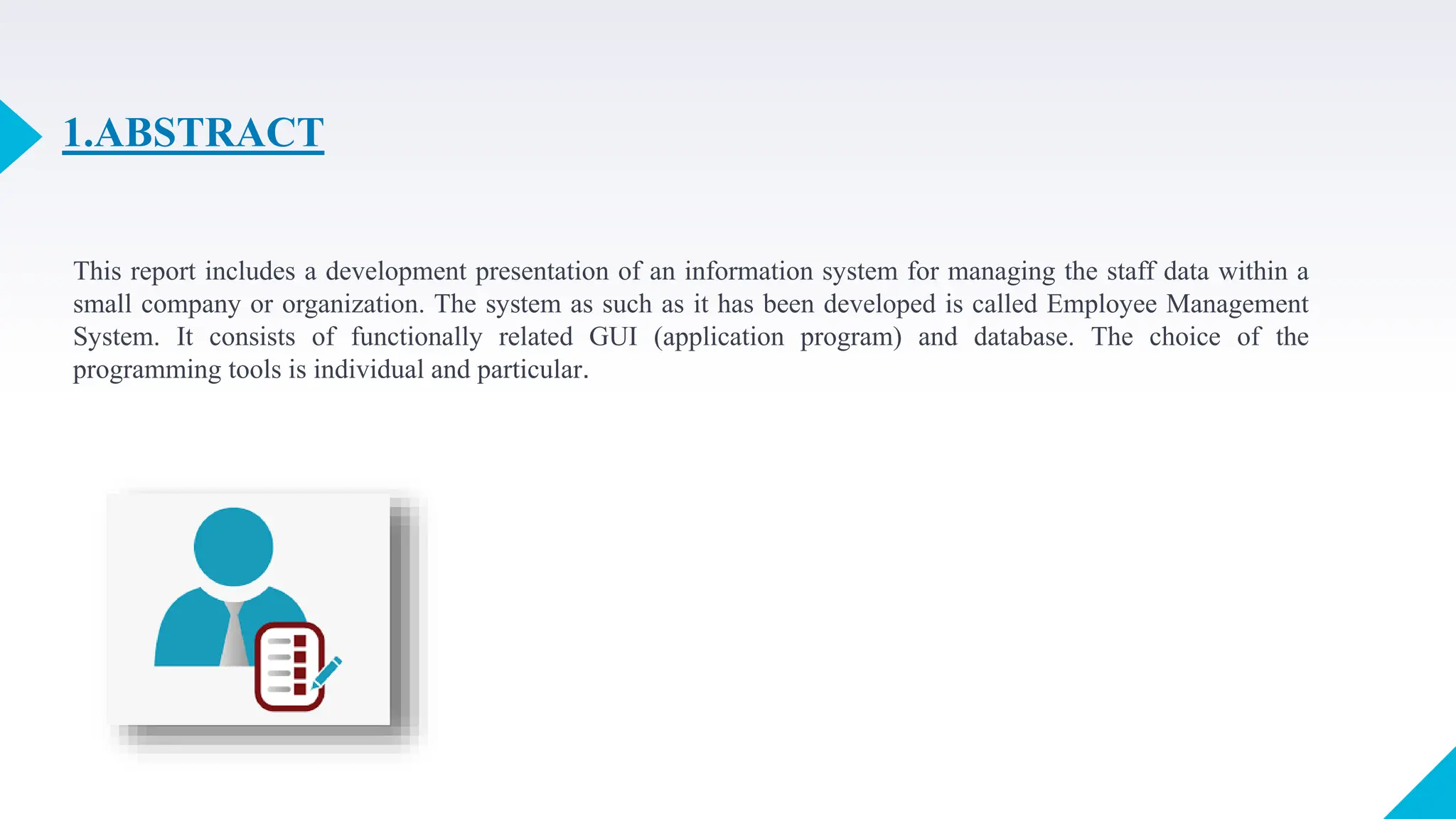 IT EMPLOYEE MANAGEMENT SYSTEM Documentation | PPTX