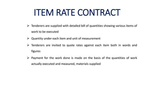 Item rate contract | PPTX