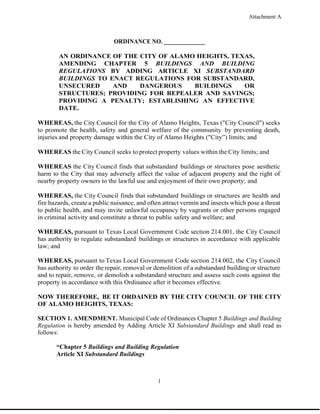 Item #s 5.6 - Dangerous Structures | PDF