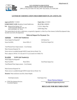 Items # 7&8 - 6401 & 6403 and 6421 Broadway (Replat) | PDF
