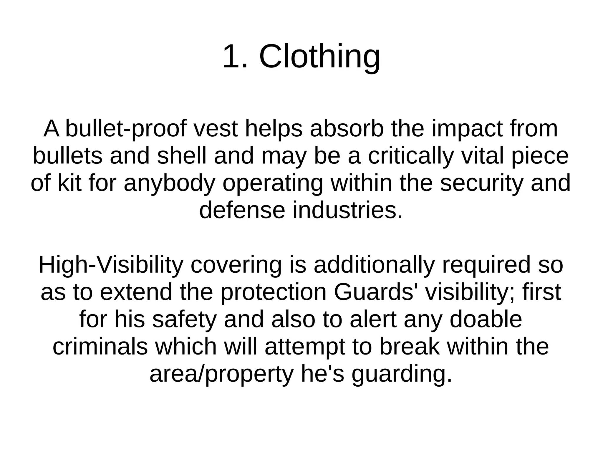 Items of security guard equipment | PDF