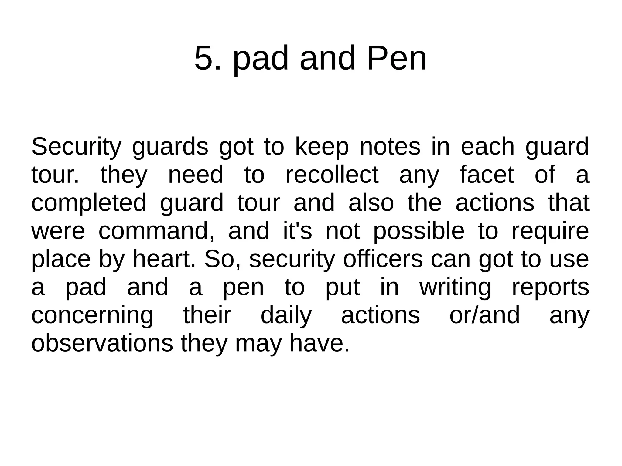 Items of security guard equipment | PDF