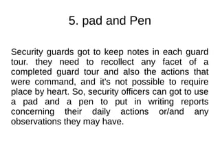 Items of security guard equipment | PDF