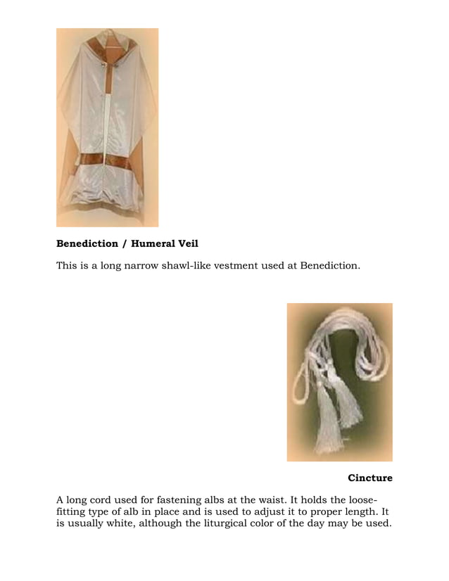 Items used at mass and liturgies | DOCX