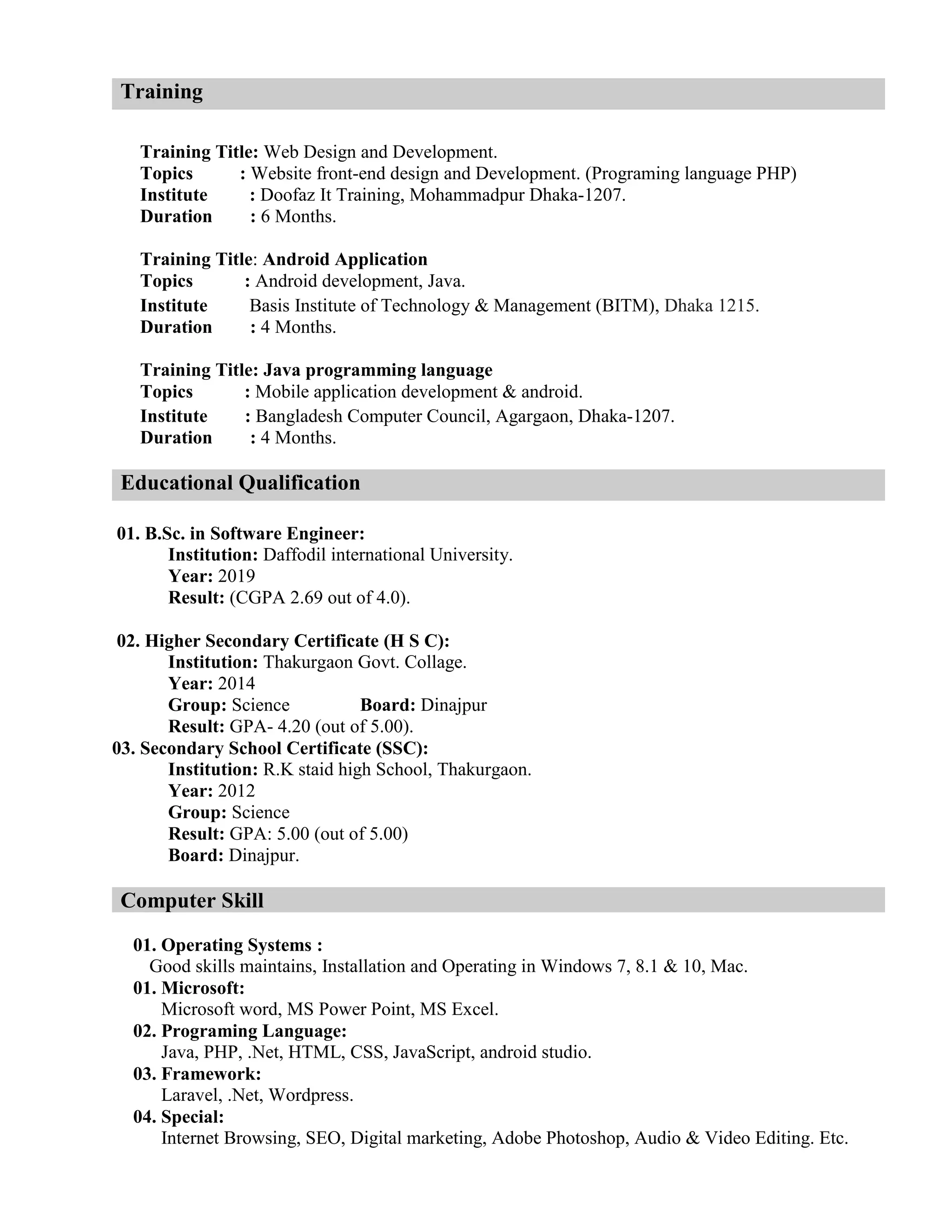 khalid hasan cv | PDF | Web Development | Internet
