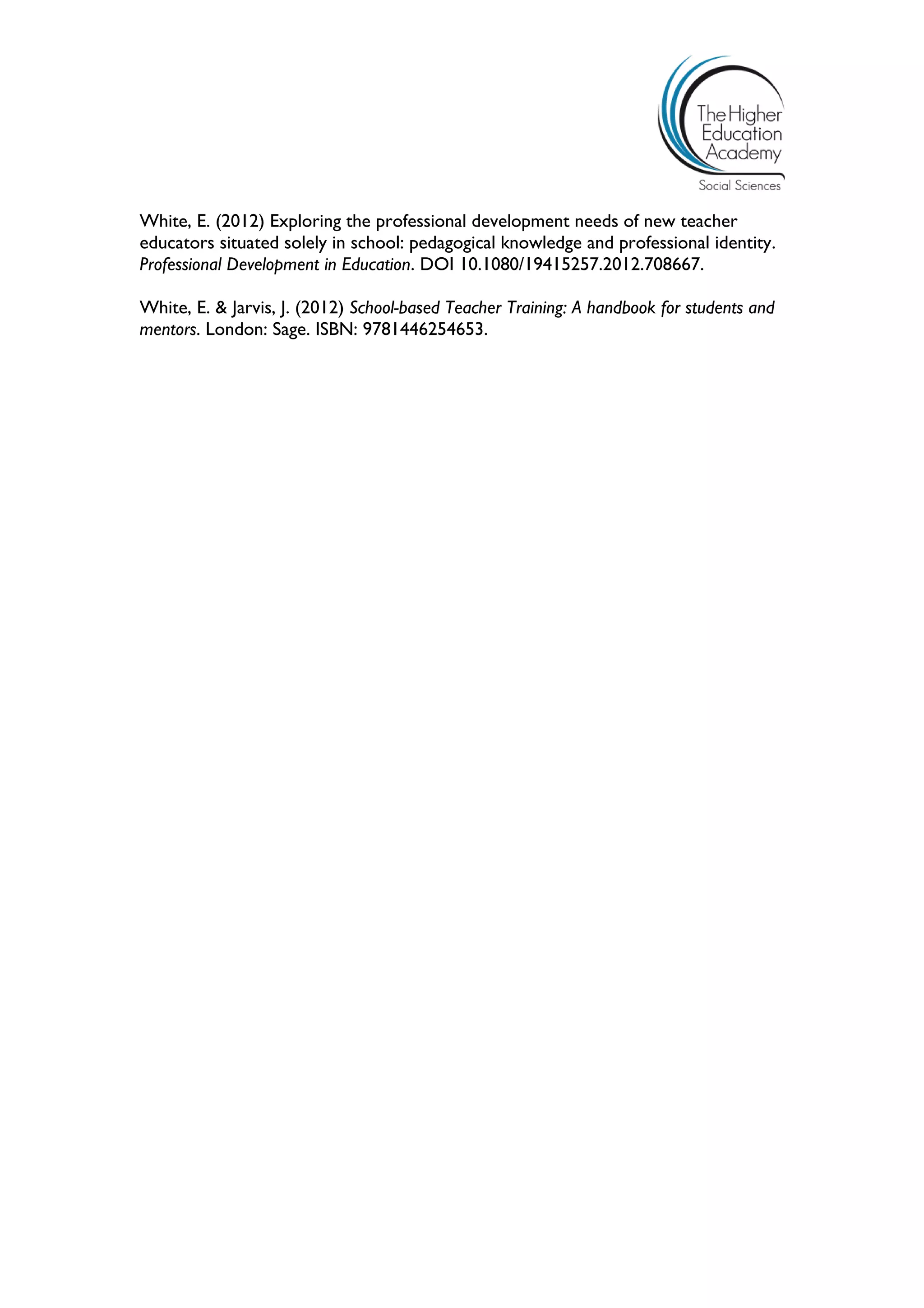 Initial Teacher Education Pedagogy Resource List | PDF