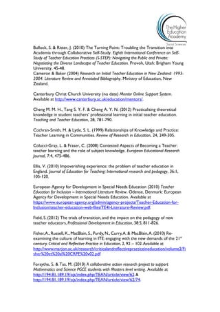 Initial Teacher Education Pedagogy Resource List | PDF