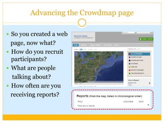 Crowdmap: Avoiding the Dead Ushahidi Graveyard! | PPTX