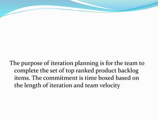 Iteration planning and user story definition | PPTX