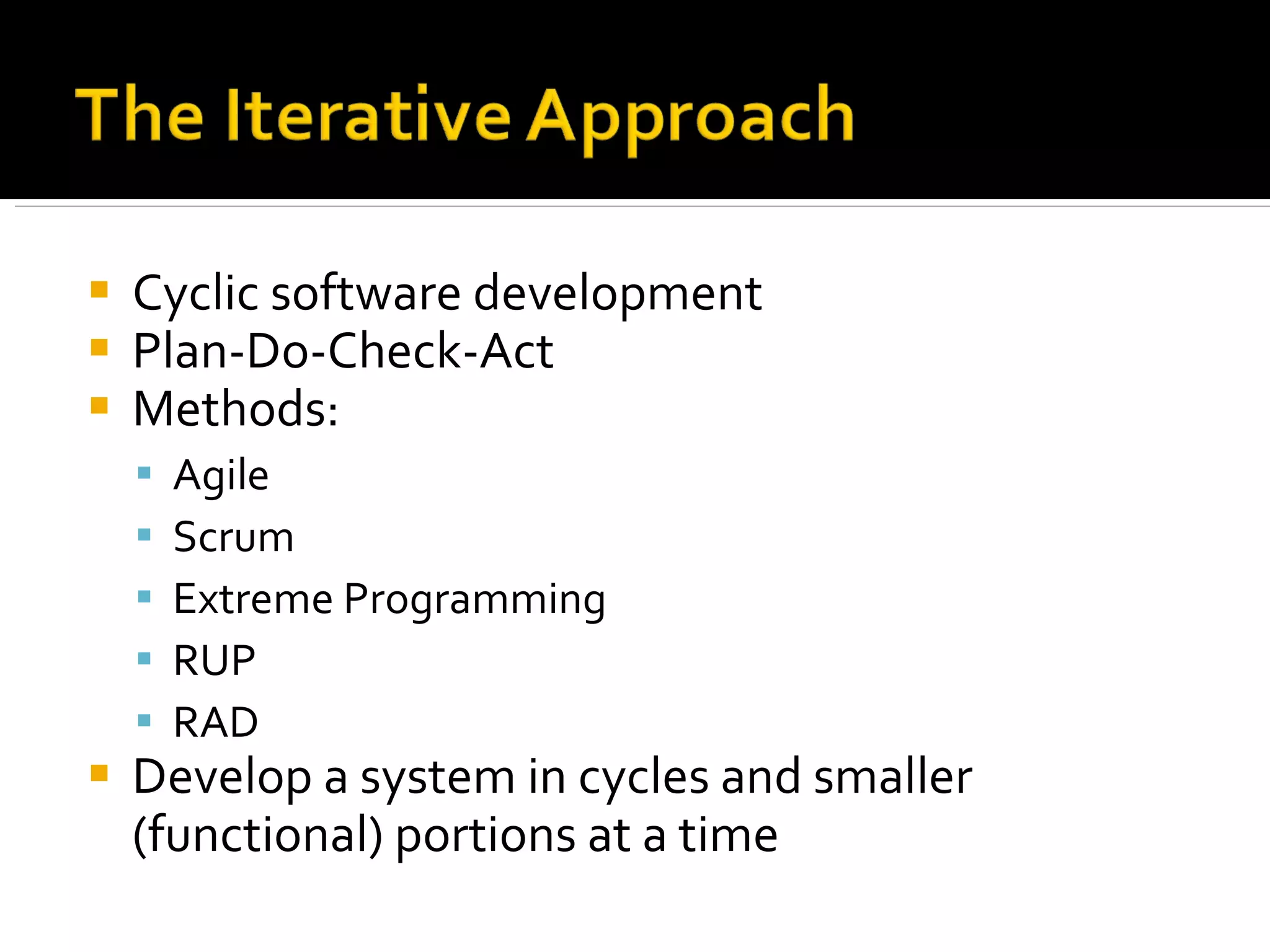 Iterative Development: Breaking from the Waterfall | PPT