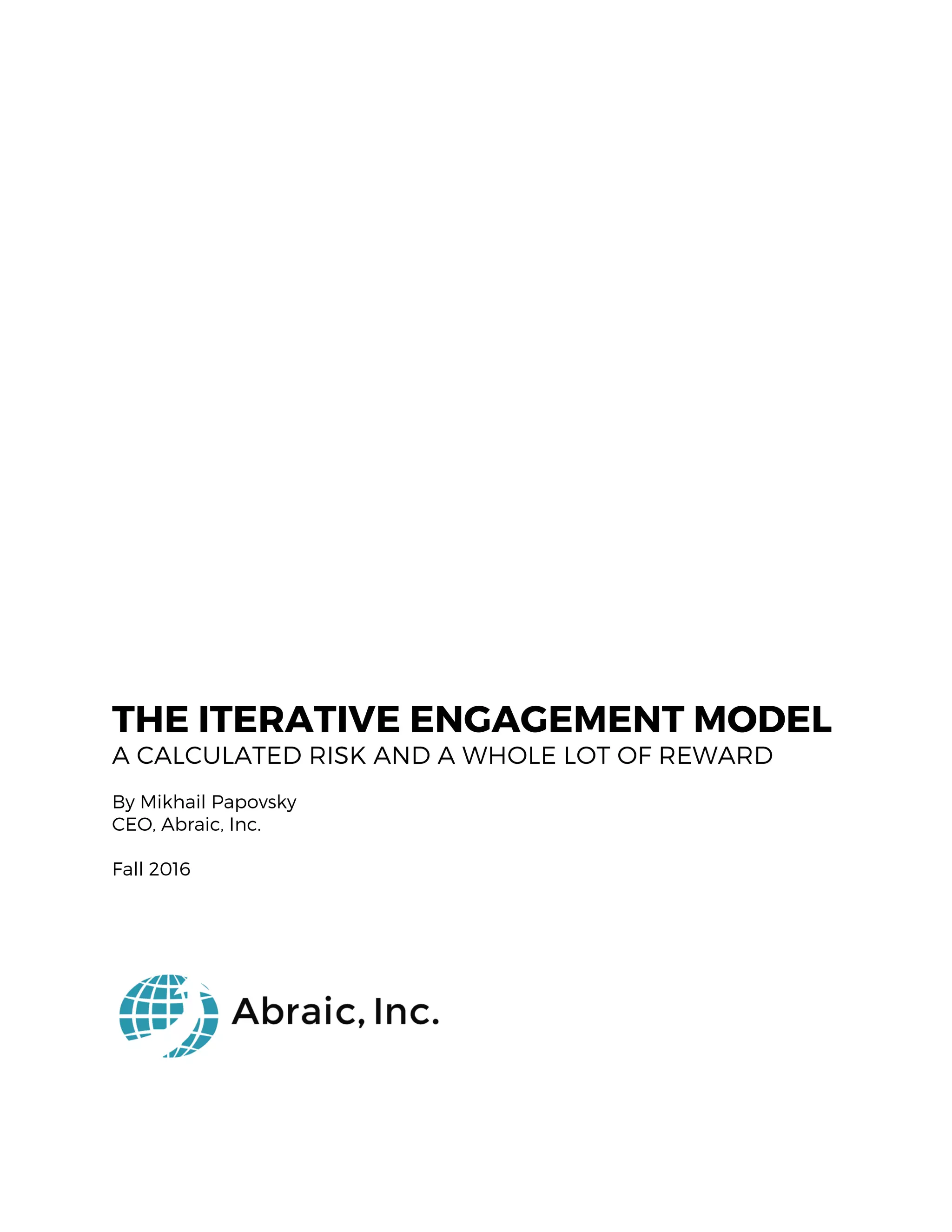 The Iterative Engagement Model | PDF