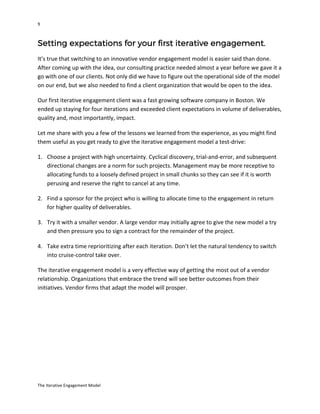 The Iterative Engagement Model | PDF