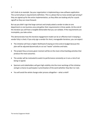 The Iterative Engagement Model | PDF