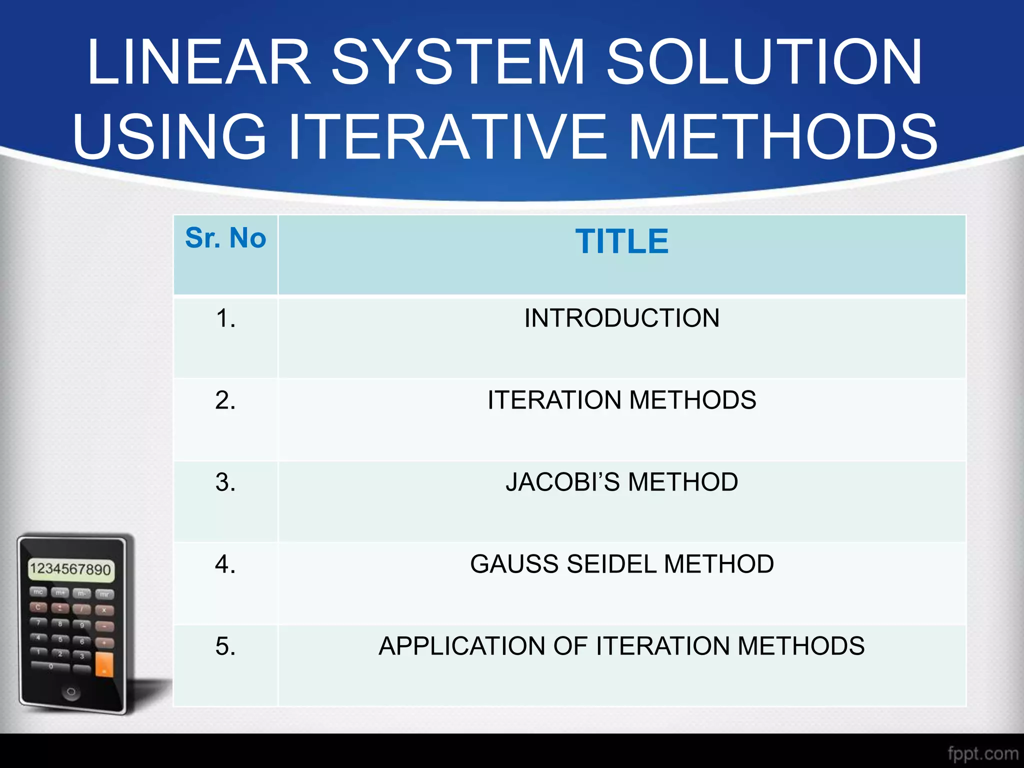 Iterative methods | PPTX