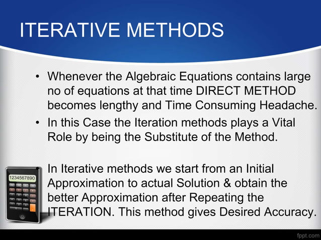 Iterative methods | PPTX | Physics | Science