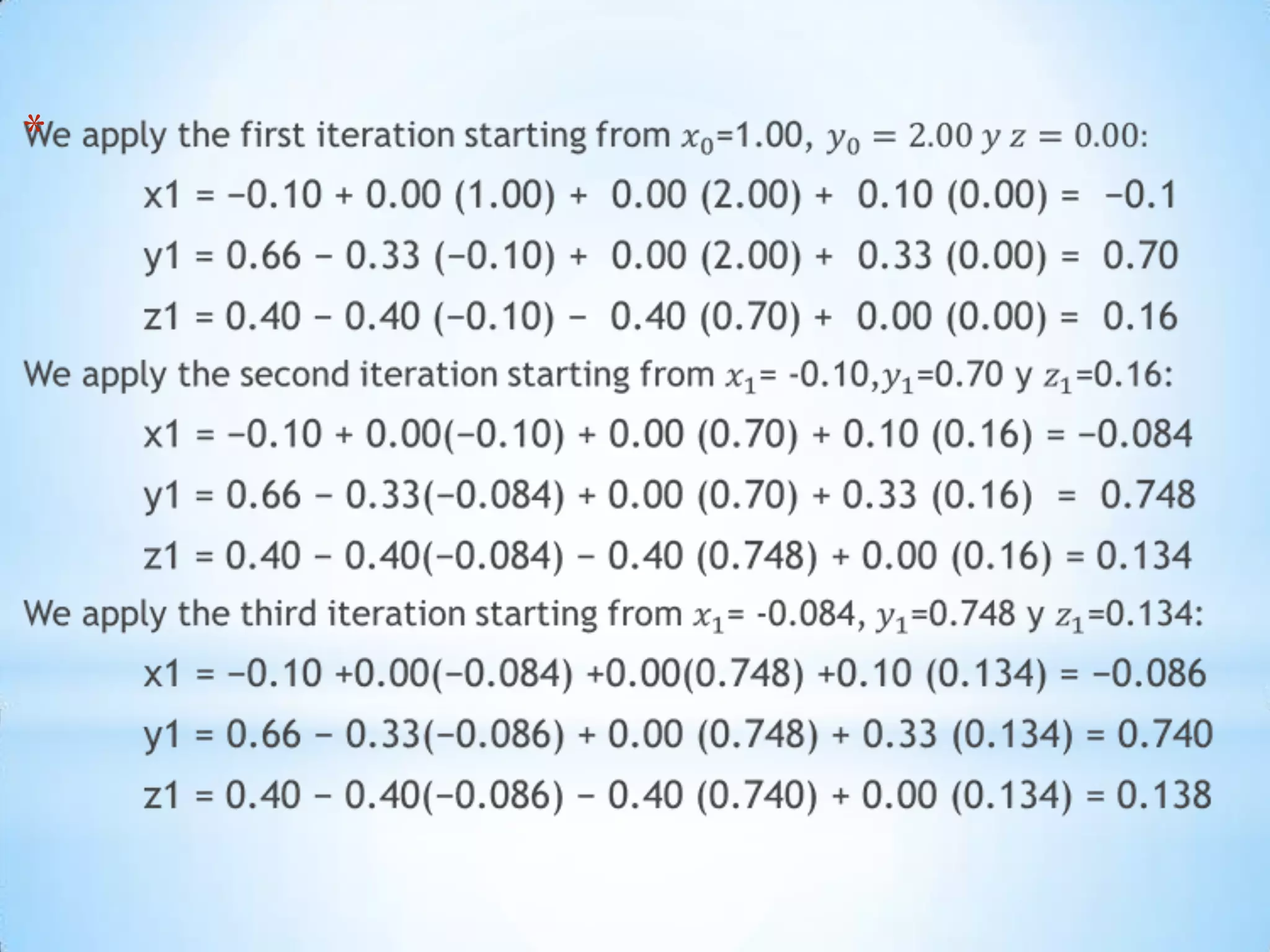 Iterative methods for the solution | PPT