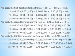 Iterative methods for the solution | PPTX